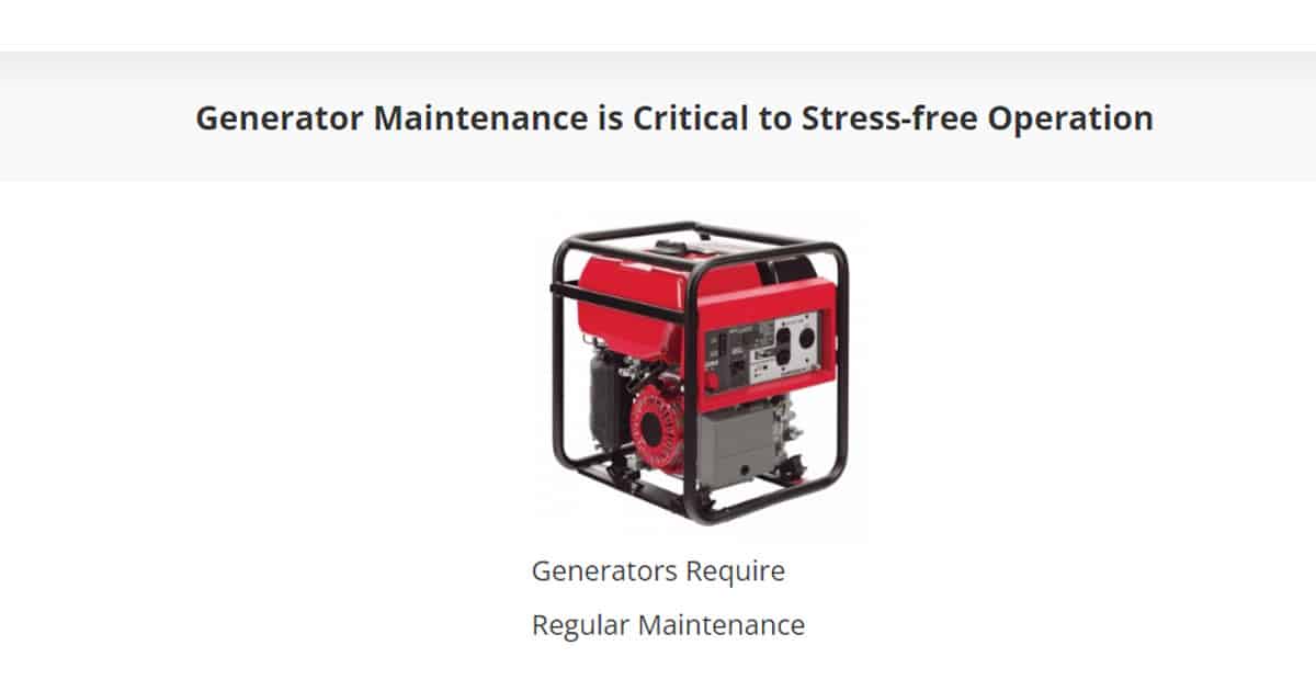 Generator Maintenance is Critical to Stress-free Operation